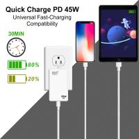 China 15V 3A GaN PD45W Fast Charger USB A Type C Adapter Charger Dual Port for sale
