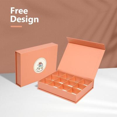 China Eco Friendly Pink Magnetic Gift Box Chocolate Cookie Kraft Paper Gift Magnetic Box for sale