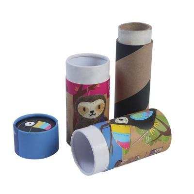 China Cute Fancy Art Paper Cans Packaging Corrugated Cylinder Paper Tube Packaging Box for sale