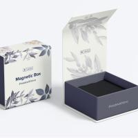 China Two Sided Magnetic Gift Box Hot Stamping Custom Jewelry Perfume Flip Top Gift Box for sale