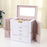 China Travel Friendly Leather Jewelry Set Packaging Box Custom Logo For Rings And Necklaces for sale