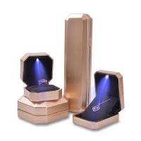 China Customized Printing Small LED Jewelry Box Jewellery Ring Necklace Earings Gift Box for sale