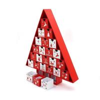 China Christmas Xmas Empty Advent Calendar Boxes Cosmetic Display Gift Drawer Packaging Box for sale