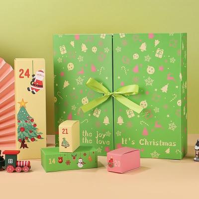 China Custom Product Packaging Boxes Open Door Magnetic Xmas Cardboard Gift Boxes for sale