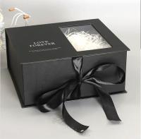 China Custom Color Flower Gift Box Packaging With Clear Window And Ribbon Eco Friendly for sale