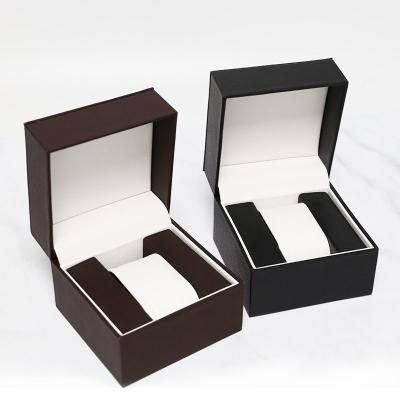 China Waterproof PU Leather Watch Box With Jewelry Drawer Storage Display Box Custom Logo for sale