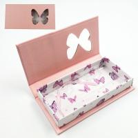 China Customized Magnetic Cardboard Box False Nail Packaging Box With Window Book Shape for sale