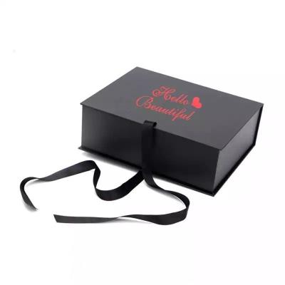 China Customized Folding Gift Box Magnet Packaging Box For Human Hair Extension Wig Accessories for sale