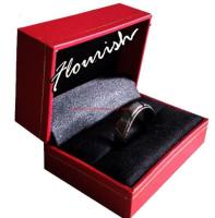 China Portable Hinged Clamshell Type Jewelry Packaging Gift Paper Box with Velvet Insert According to Customer Requirements for sale