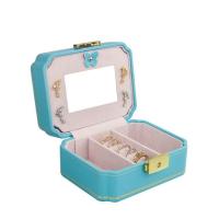 China Customized Box Creative PU Jewelry Box for European Jewelry Portable Travel Earring Jewelry Storage Bag Double Storage Box for sale