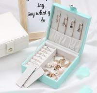 China Square Custom Printed Display Boxes For Luxury PU Leather Jewelry Set Arts And Crafts for sale