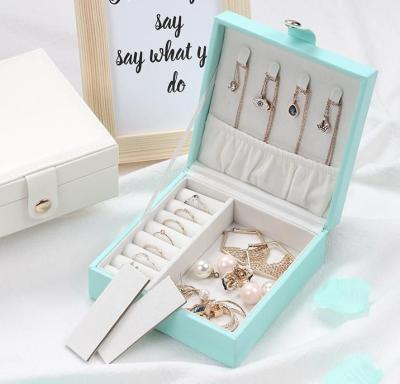 China Square Custom Printed Display Boxes For Luxury PU Leather Jewelry Set Arts And Crafts for sale