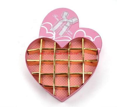 China Rigid Cardboard Heart Shaped Valentine's Day Gift Box Hot Stamping Eco Friendly for sale