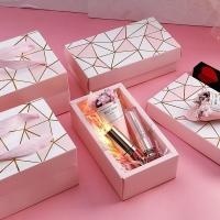 China Hot Stamping Makeup Lid and Base Box Cosmetic Perfume Cardboard Paper Gift Drawer Box for sale