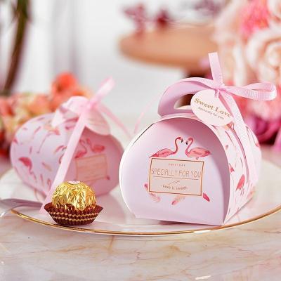 China Bright Color Bloom Printed Customized Gift Box Packaging Paper Candy Gift Box for sale