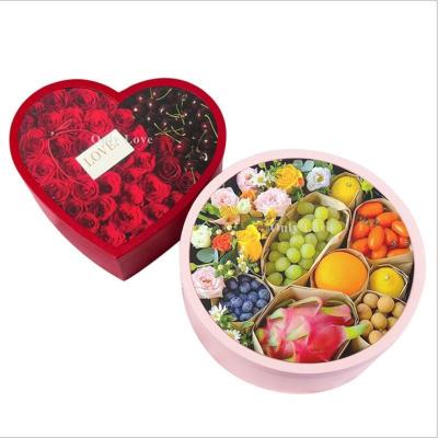 China Offset Printing Cardboard Heart Shaped Flower Box Paper Packaging Gift Box For Flowers for sale