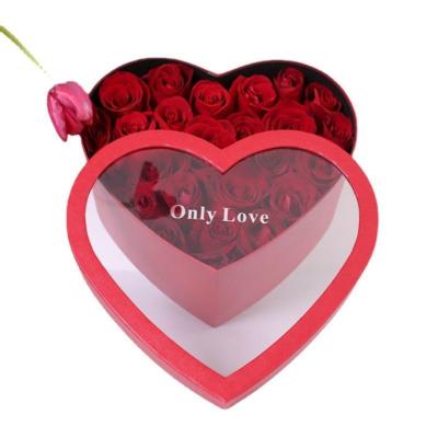 China Paper Heart Shaped Gift Boxes Packaging Box Custom Logo Printing For Flower for sale