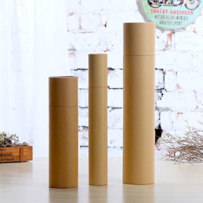 China Food Grade Kraft Paper Round Tube Box For Tea Coffee Flower Gift Packaging Customizable for sale