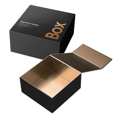 China Foldable Rigid Cardboard Box With Magnetic Closure Paper Gift Box For Watch Wedding Party for sale
