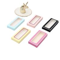 China Window Cut Paper Display Box Offset Printing Rectangle Eyelash Packaging Box Custom for sale