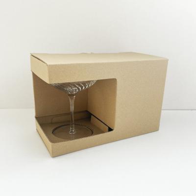 China Customized Kraft Paper Packaging Box Corrugated Cardboard Display Boxes For Glass for sale
