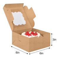 China Flourish Arrivals Cake/Bakery/Candy Folding Window Boxes with Lids Packaging Solution using 100% Recycled Material Paper for sale