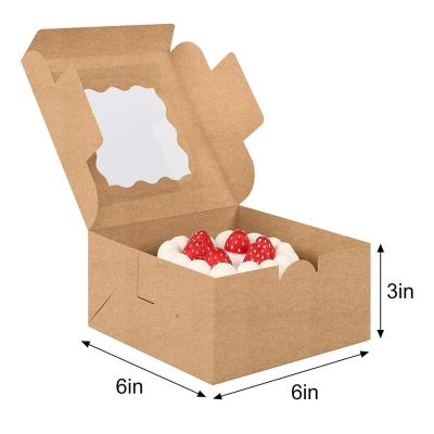 China Flourish Arrivals Cake/Bakery/Candy Folding Window Boxes with Lids Packaging Solution using 100% Recycled Material Paper for sale