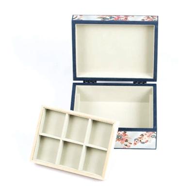 China Flower Printed Rigid Paper Jewelry Boxes Cardboard Cosmetic Jewelry Packaging Case for sale