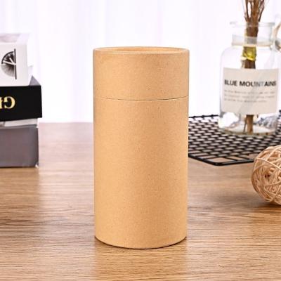 China Waterproof Kraft Round Paper Tube Box Cardboard Paper Cylinder Container For Tea Coffee for sale