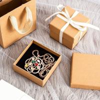 China Luxury Rigid Paper Jewelry Boxes Black Cardboard Paper Necklace Packaging Box for sale