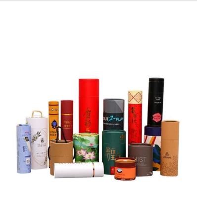 China Round Paper Cans Packaging For Cosmetic Perfume Candle Jewelry Paper Tube Packaging Box for sale