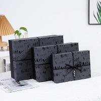 China Black Gift Packaging Paper Jewelry Boxes For Necklace Ring Bracelet Watch Eco Friendly for sale
