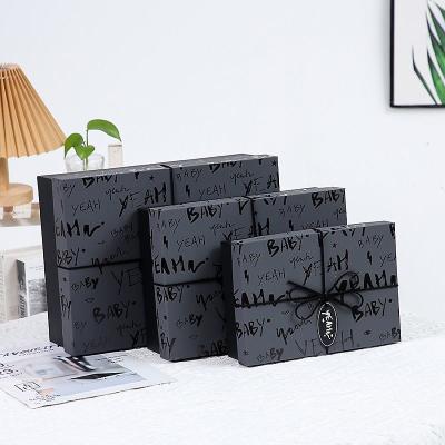 China Black Gift Packaging Paper Jewelry Boxes For Necklace Ring Bracelet Watch Eco Friendly for sale