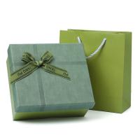 China Green Lid And Base Box Rigid Cardboard Carton Box Gift Packaging Paper Boxes for sale