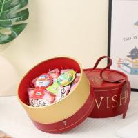 China Lovely Cardboard Customized Gift Box With PU Leather Handle And Magnetic Closure for sale