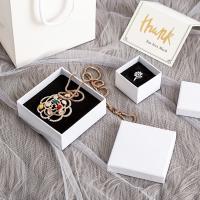 China Ring Earrings Gift Boxes Jewellery Display Box With Hot Stamping Cute Design for sale