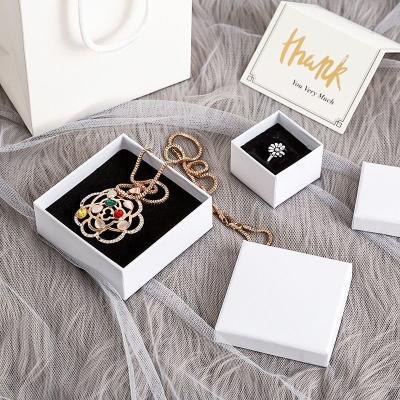 China Ring Earrings Gift Boxes Jewellery Display Box With Hot Stamping Cute Design for sale