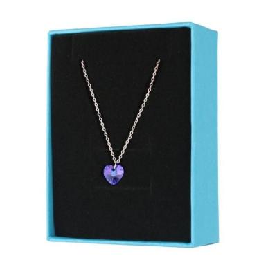 China Medium Luxury Paper Jewelry Boxes With Open Way Lid And Base Design Customized for sale