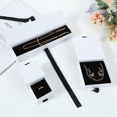 China Bracelet Necklace Ring Luxury Jewelry Drawer Box With Cardboard Paper Packaging for sale