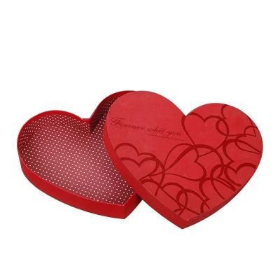 China Red Customized Gift Box Heart Shaped Paper Chocolate Packaging Box With Logo Printing for sale