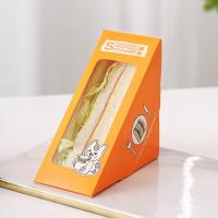 China Portable Triangular Cardboard Sandwich Box Packaging Eco Friendly Food Grade for sale