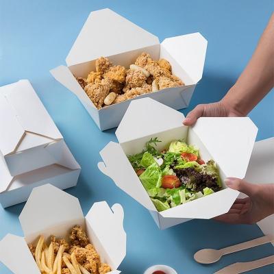 China White Cardboard Customized Gift Box Paper Fast Food Packaging Box For Restaurant Snacks for sale
