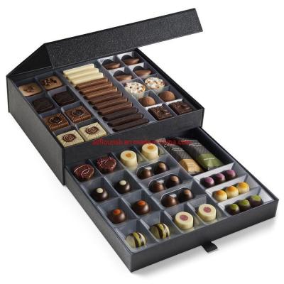 China Embossed Texture Customized Gift Box Chocolate Candy Magnetic Cardboard Box Packaging for sale
