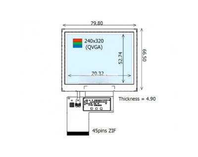 China Handheld Terminal COM35H3P58ULC 3.5-Inch 320*240 LCD Module with Pamel Screen Display for sale