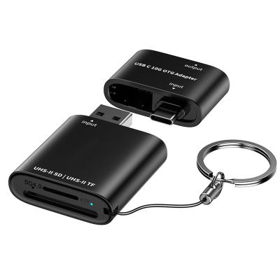 China UHS-II SD TF Card Reader Multi Functional USB OTG Card Reader for sale