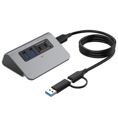 China 5in1 6in1 9in1 14in1 USB C 3.2 HUB Gen 1 Triangle USB Desktop Hub for sale