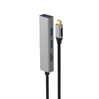 China Hub Ethernet Usb 3.0 5 In 1 HUB With SD TF Card Reader Combo for sale