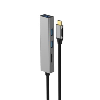 China Hub Ethernet Usb 3.0 5 In 1 HUB With SD TF Card Reader Combo for sale