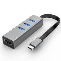 China 3 Ports Flexible USB C HUB Expansion USB A HUB And 4K Video HDMI for sale