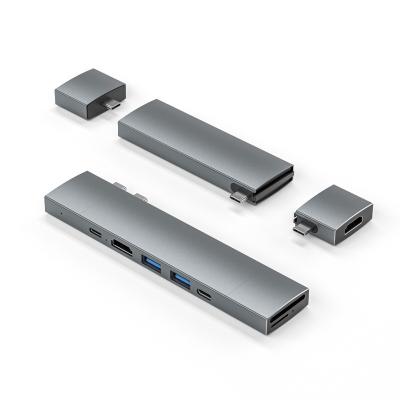 China 8In2 MultiPort Dual HDMI HUB USB C Expansion Port For MacBook Air Pro for sale